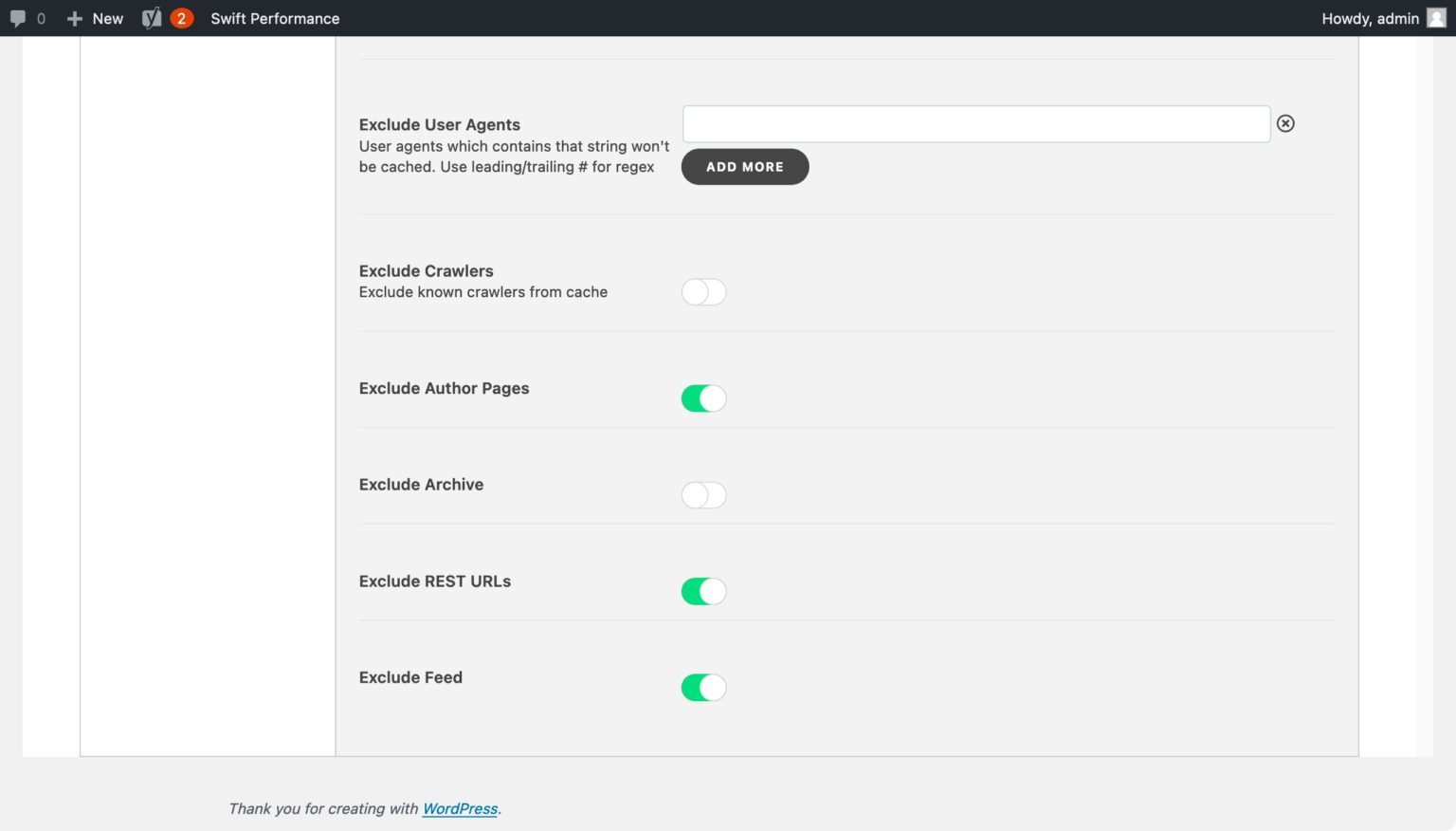 Cache Exceptions – Swift Performance