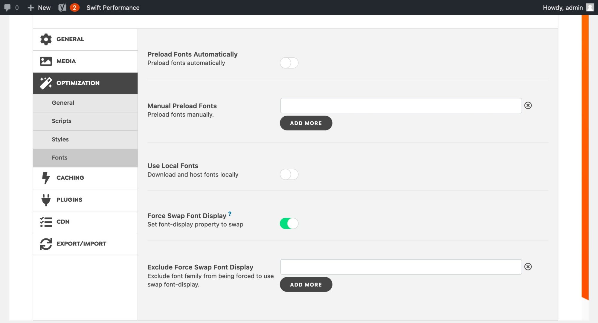 Font Display – Swift Performance