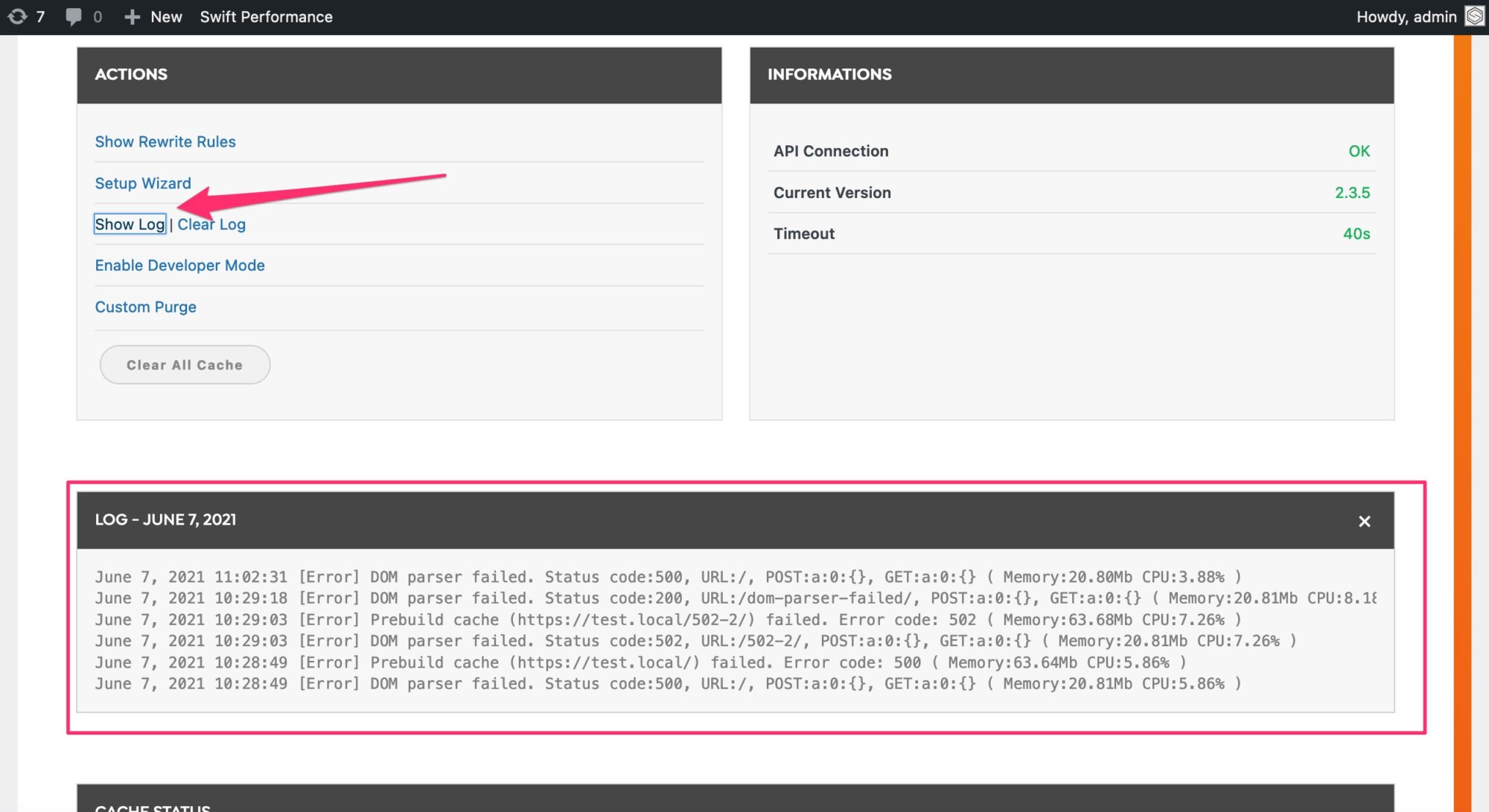 Debugging errors – Swift Performance