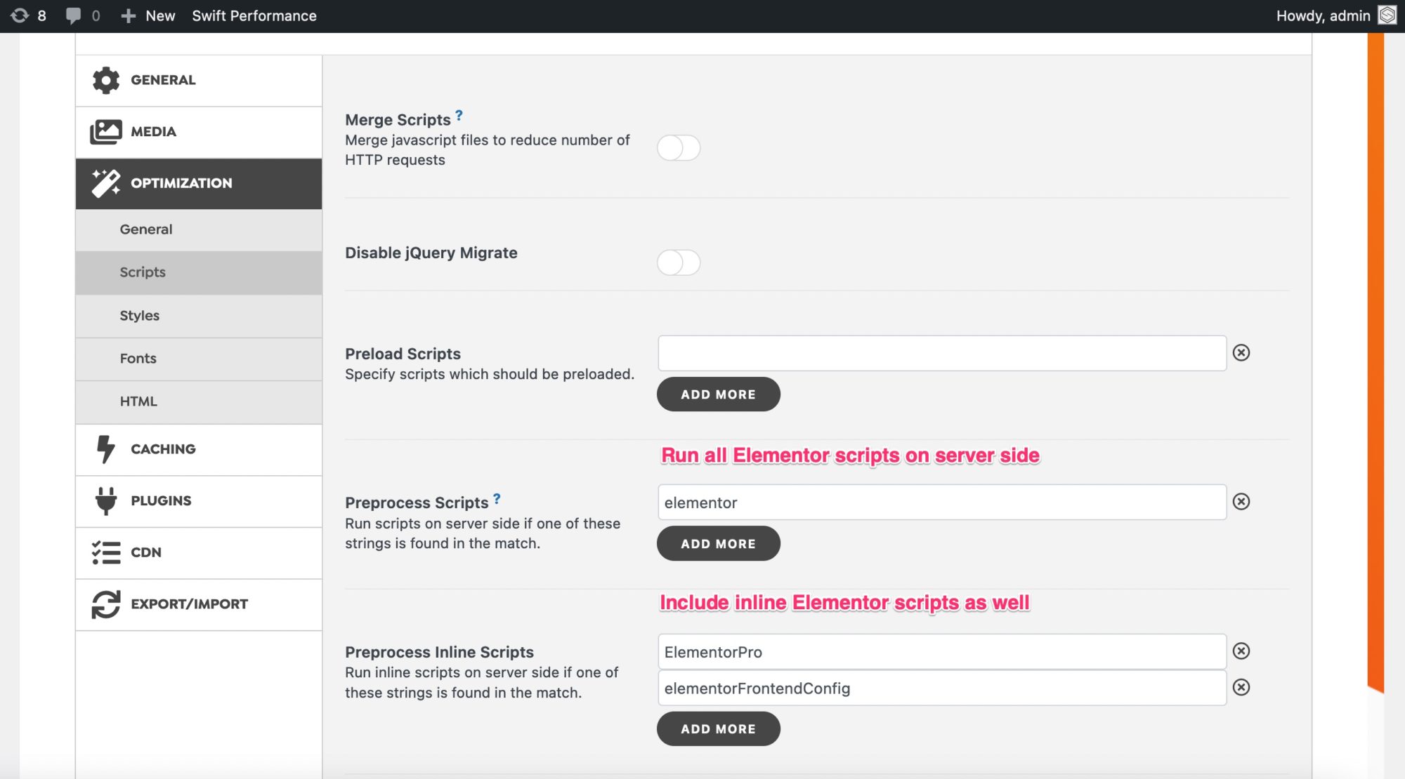 Preprocess Scripts – Swift Performance